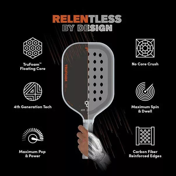 CRBN⁴ TruForm Barrage HYBRID AEROCURVE Pickleball Paddle – iamBeachTennis